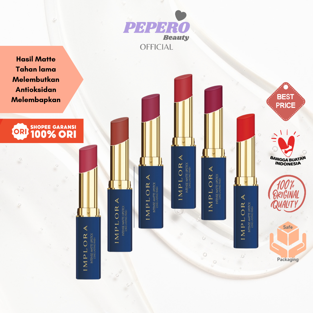 Jual IMPLORA Intense Matte Lipstick 3.5gr - Long Lasting Finish ...