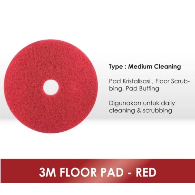 Jual buffing pad 3M merah, putih, coklat, hitam 16 inch | Shopee Indonesia
