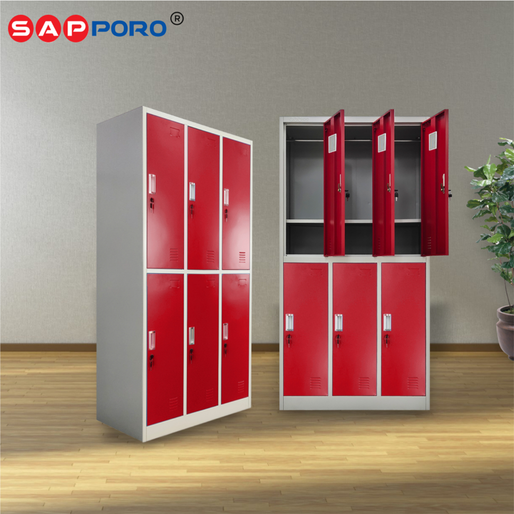 Jual [ LUAR JABODETABEK ] SAPPORO ESSEN 6 - Loker Besi 6 Pintu | Steel ...
