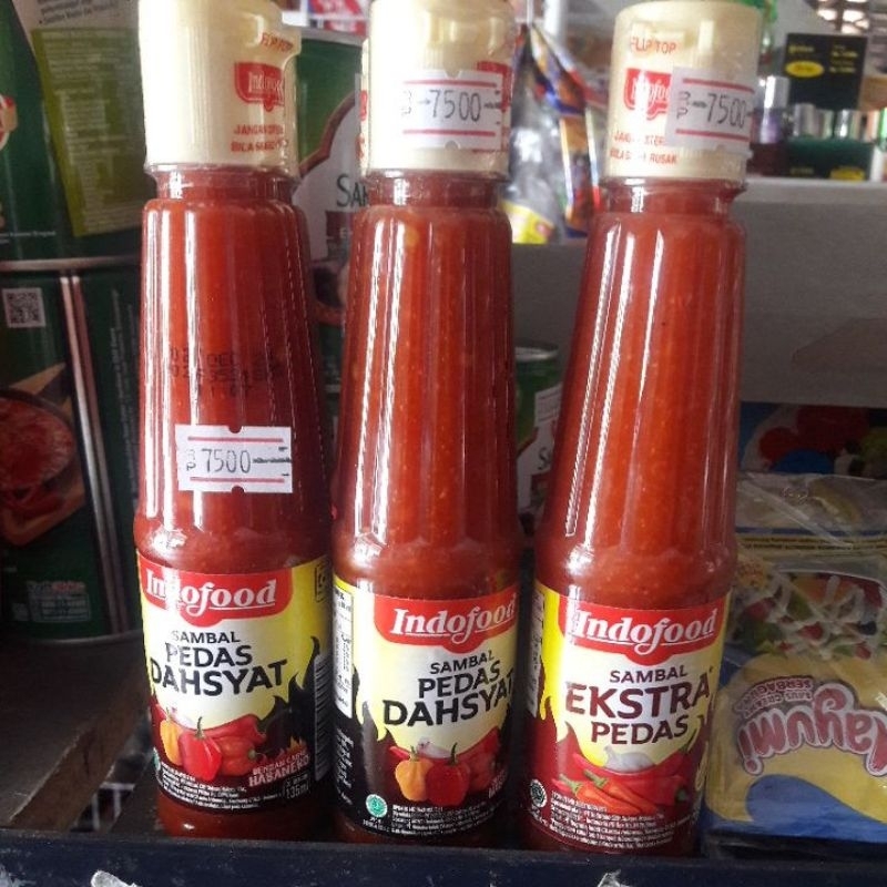 Jual Saos Sambal Indofood Tomat, Extra Pedas, Pedas Dahsyat 135ml | Shopee Indonesia