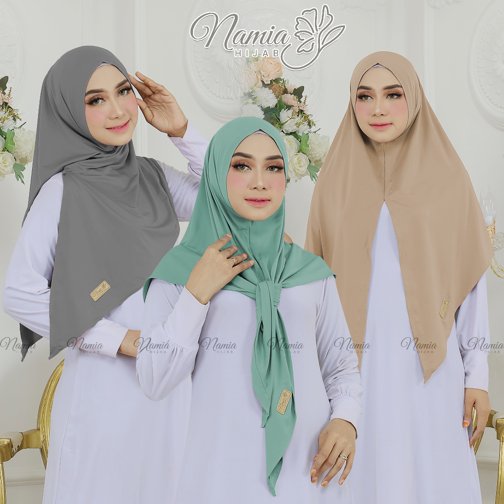 Jual Hijab segitiga instan viral / Jilbab segitiga instan jersey ...