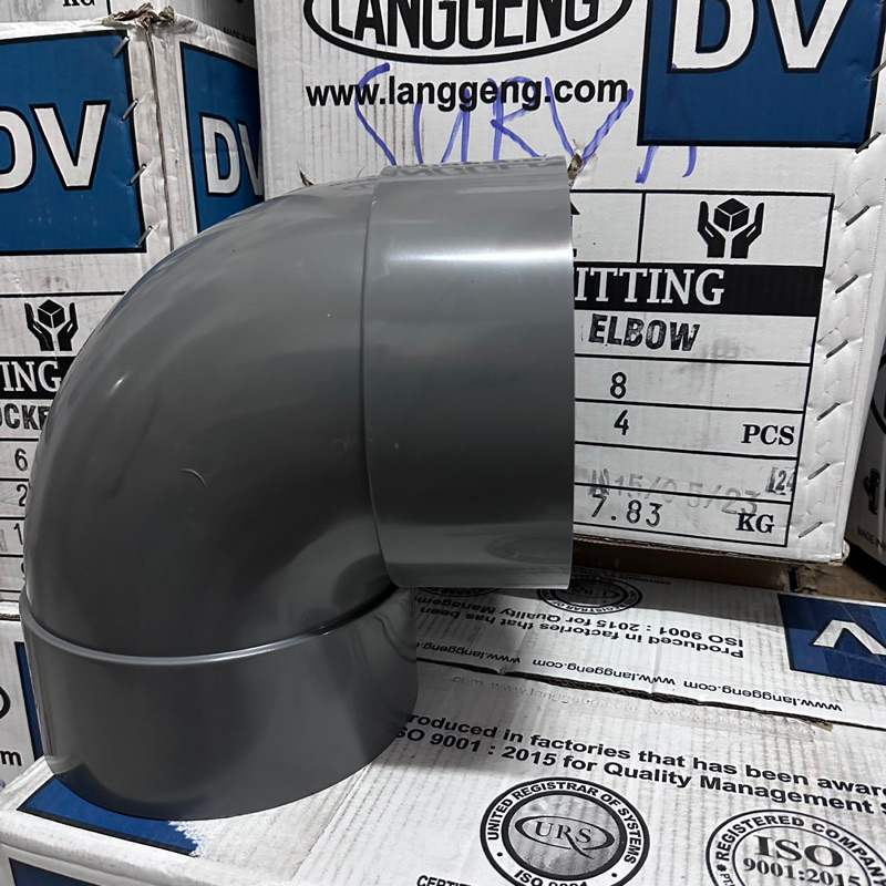 Jual ELBOW 8 inch keni 8 inch knie knee DV LANGGENG PVC D BELOKAN 8inch ...