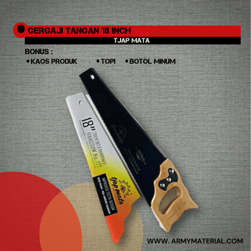 Jual Gergaji Potong Kayu Tjap Mata 18 Inch Gergaji Tangan Gergaji Gorok ...