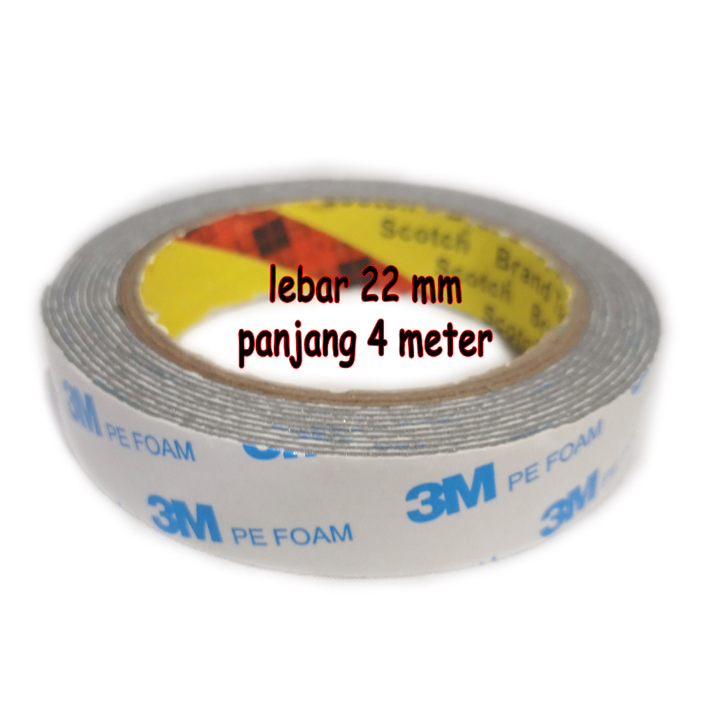Jual Double Tape 3M Putih Merah MMM Lem Doubletip Bolak Balik 3M ...