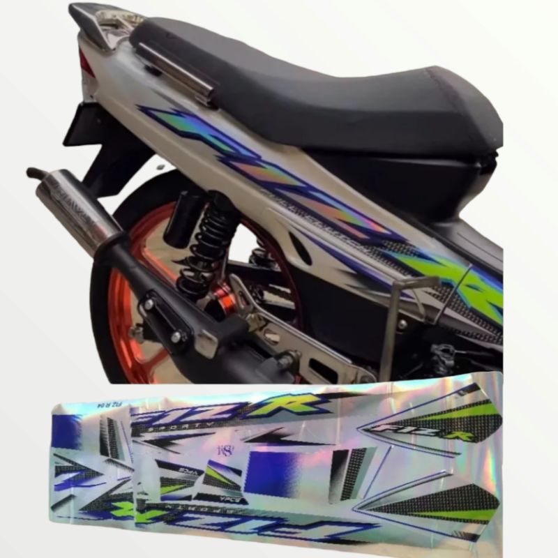 Jual Sticker striping fiz r F1 ZR 2004 custom biru putih hitam putih ...