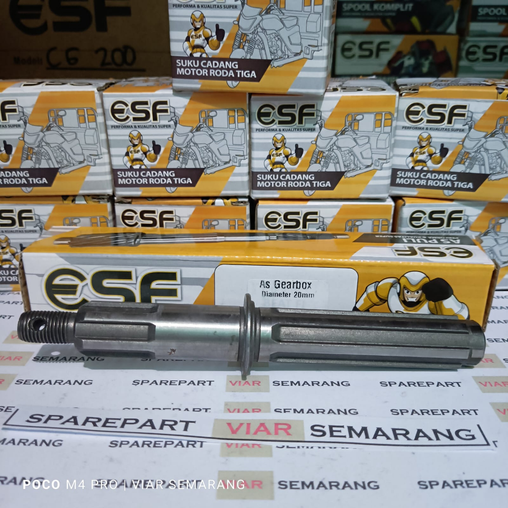 Jual As gearbox 20mm viar 150 200cc as gearbox viar tipe pendek ...