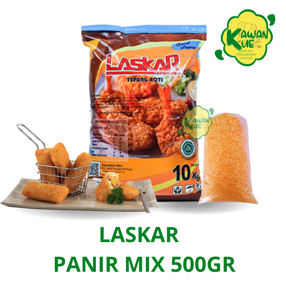 Jual Tepung Roti Panir Mix Kemasan Timbang 500 gr / Panir Mix Mahkota ...