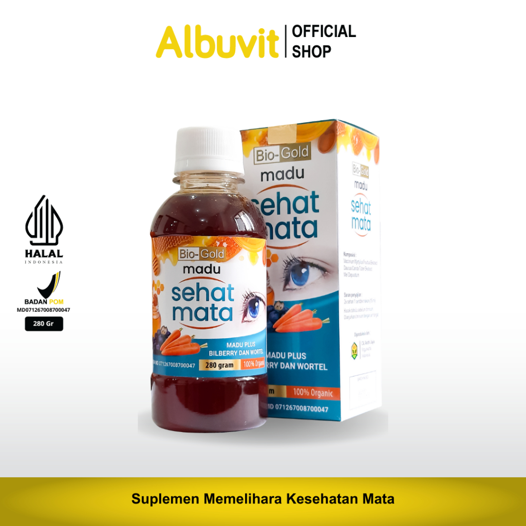 Jual Madu Bio Gold Sehat Mata Ekstrak Bilberry Dan Wortel 280g - Membantu Memelihara Kesehatan ...