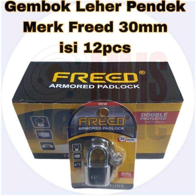 Jual Freed Gembok Leher Pendek/Panjang 30mm isi 12pcs | Shopee Indonesia