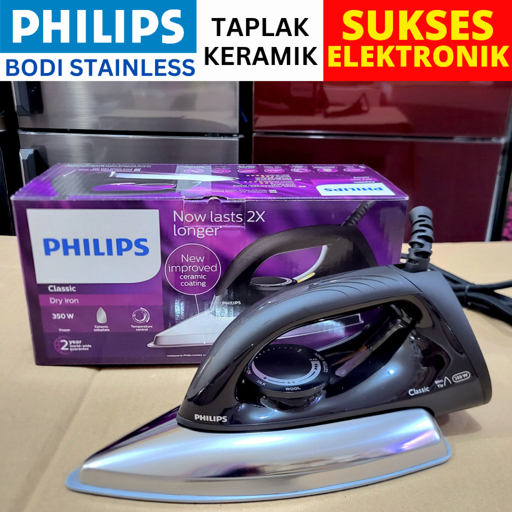 Jual Setrika Philips HD-1173 / Gosokan Listrik Original Keramik Classic ...
