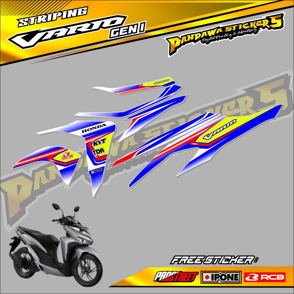 Jual STRIPING VARIASI HONDA VARIO 150 LED NEW / STICKER LIST VARIASI MOTOR VARIO 150 LED NEW ...