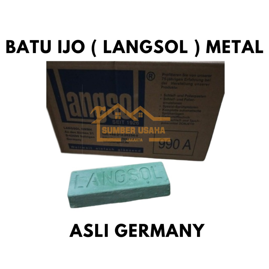 Jual LANGSOL ORI BATU POLES HIJAU IJO / COMPOUND POLES BESI STAINLESS ...