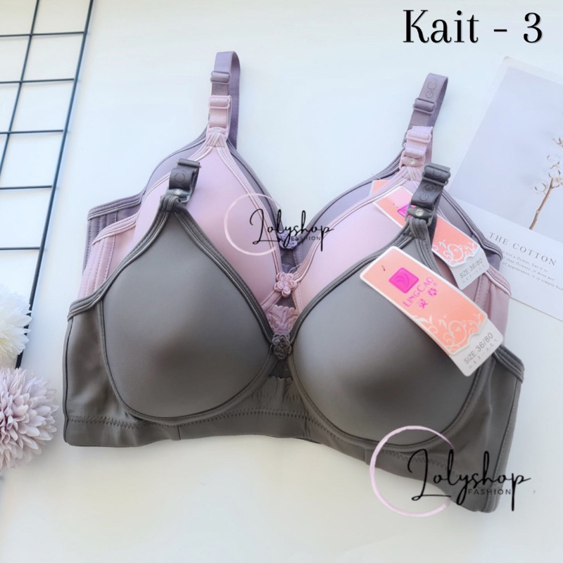 Jual BH Bra Ling Cao B5 Cup B Tanpa Kawat Kait - 3 Original / BH Lingcao | Shopee Indonesia