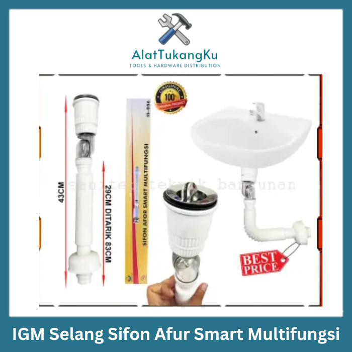 Jual IGM Sifon Afur Smart Multifungsi IS-056 / Selang Tarik Wastafel ...
