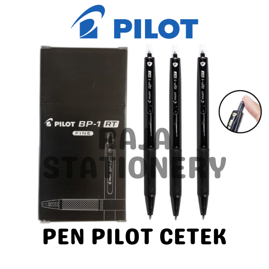 Jual Pilot Ball Pen Clicker BP-1 RT Black Blue / Pulpen Pilot Hitam ...