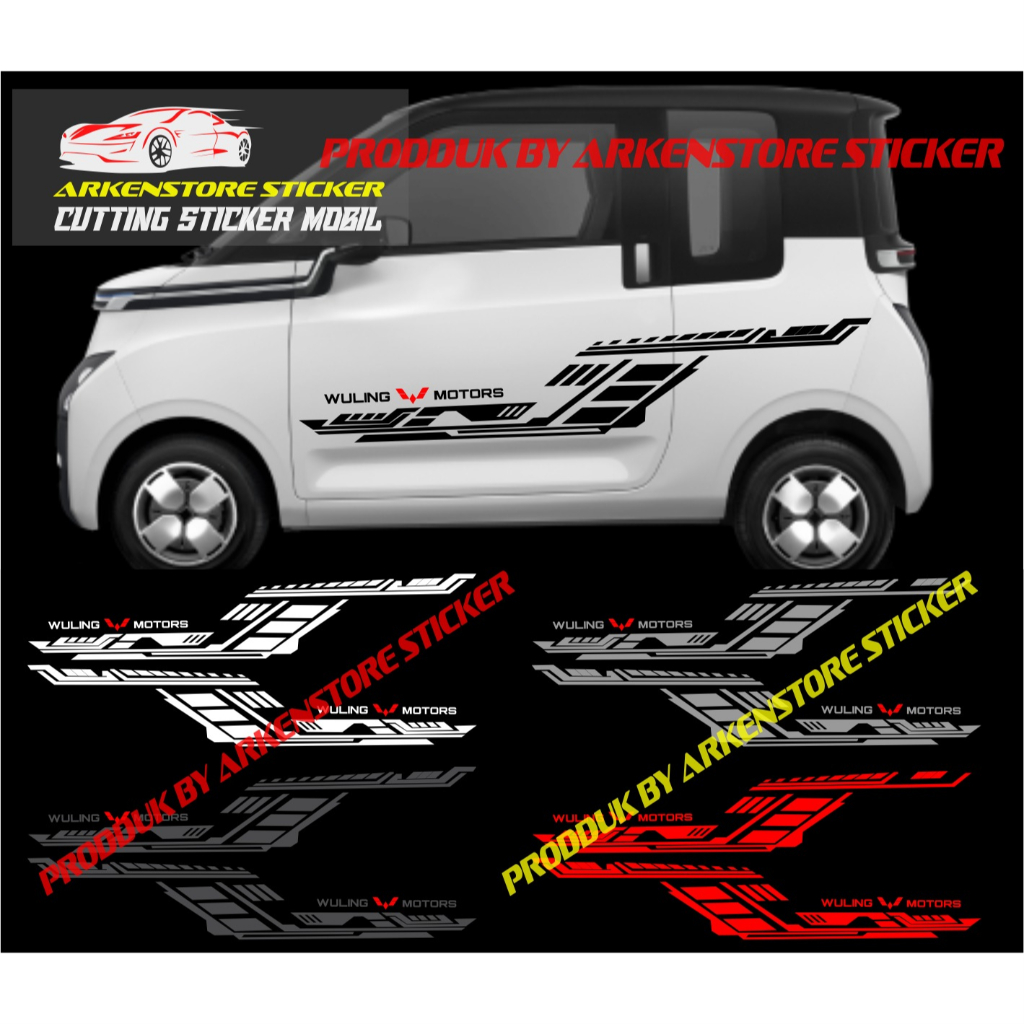 Jual sticker stiker list mobil air ev cutting sticker wuling air ev ...