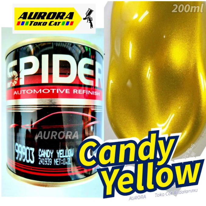 Jual Cat Candy Yellow SPIDER Candytone Kuning Emas Gold Cendy Cendyton ...