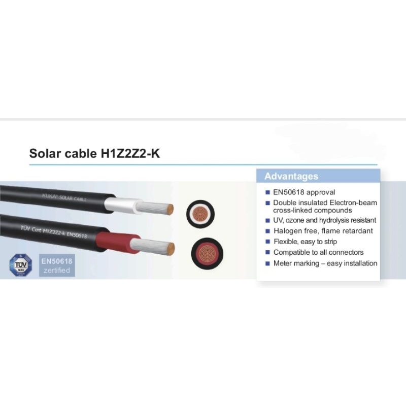 Jual Kabel Solar Kuka DC PV 1x4mm2 Cable Solar - Kuka | Shopee Indonesia