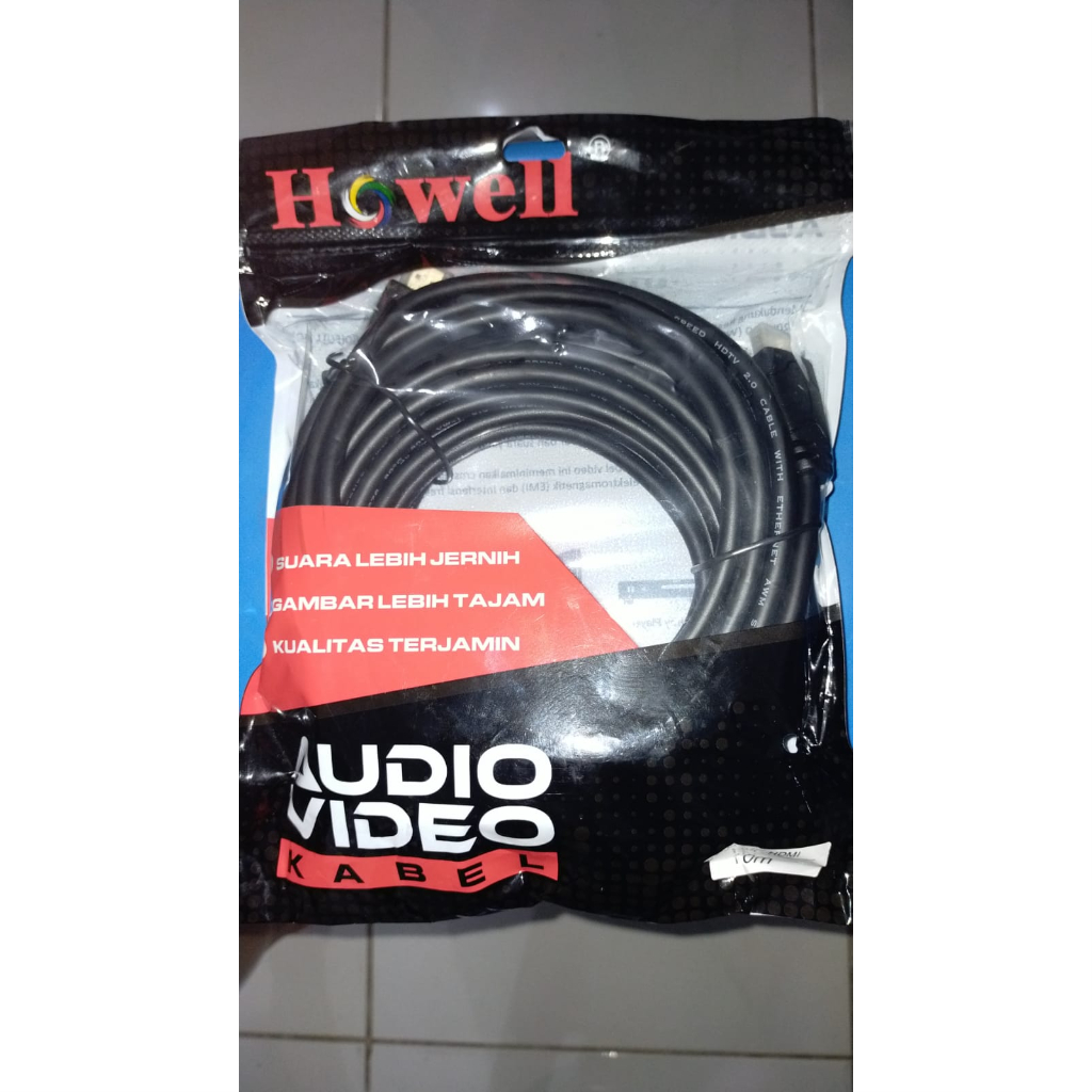 Jual Kabel HDMI 10 M Howell full HD 3D - HDMI Cable 10M / 10 Meter ...