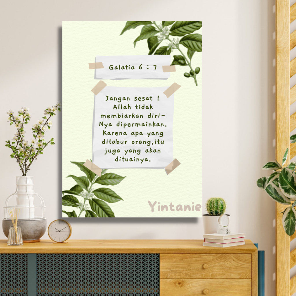 Jual Poster Ayat Alkitab / kado natal/ pajangan dinding kristen / wall ...