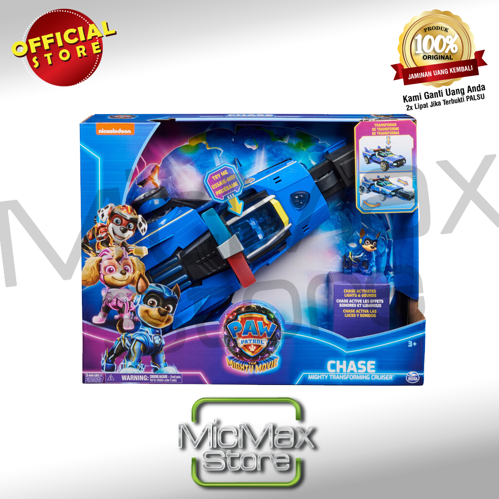 Jual PAW Patrol The Mighty Movie VEHICLE Chase Transforming Cruiser ...