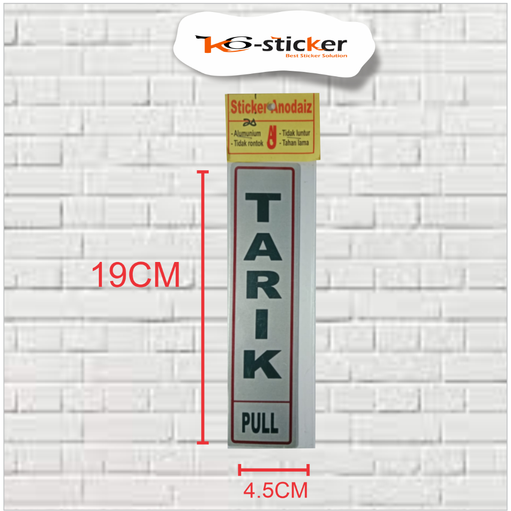 Jual Sticker Label Sign Marka Stiker Pintu Tarik Dorong Push Pull 19 x ...