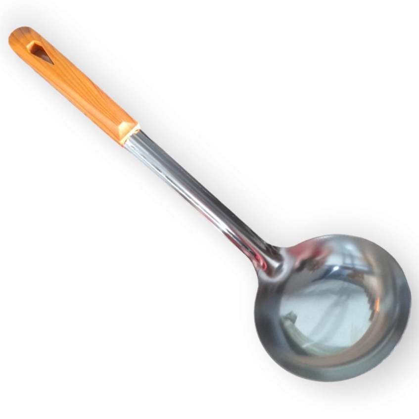 Jual SENDOK SOP TEBAL / IRUS STAINLESS GAGANG MOTIF KAYU CENTONG SOP ...