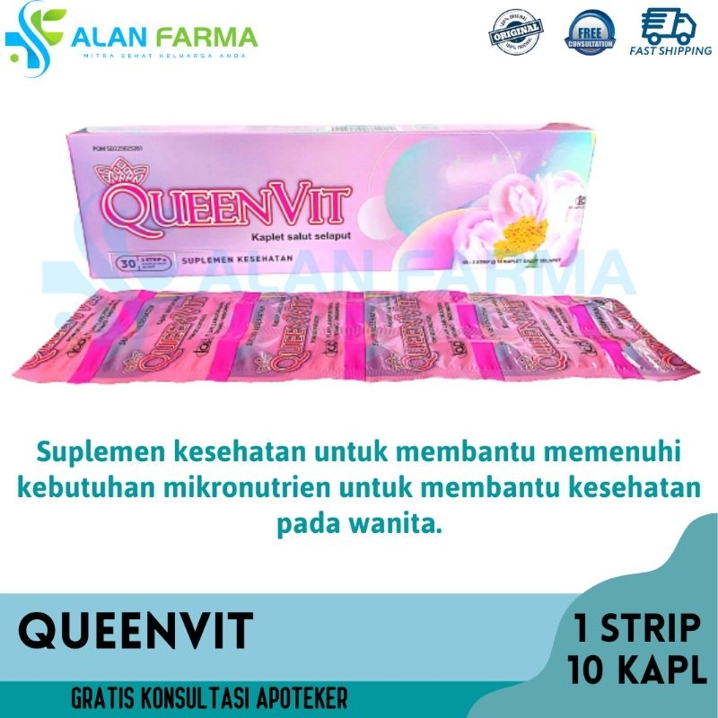 Jual Queenvit Strip isi 10 Kaplet | Suplemen Kesuburan Wanita ...