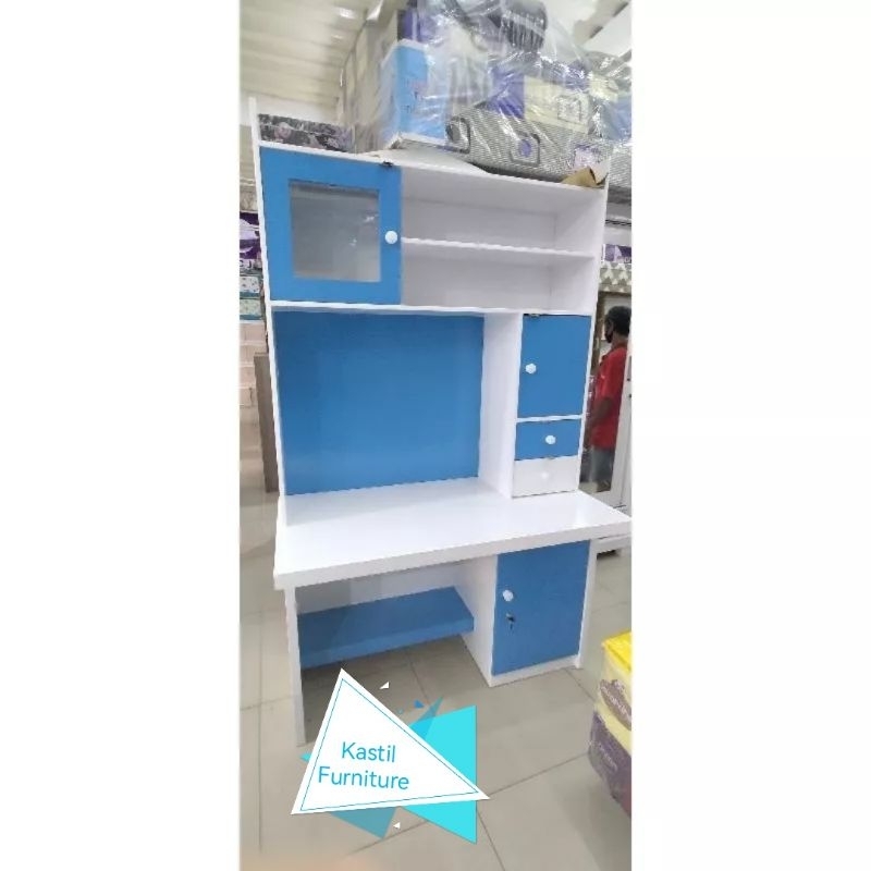 Jual Meja belajar kayu bloktik full duco tahan rayap | Shopee Indonesia