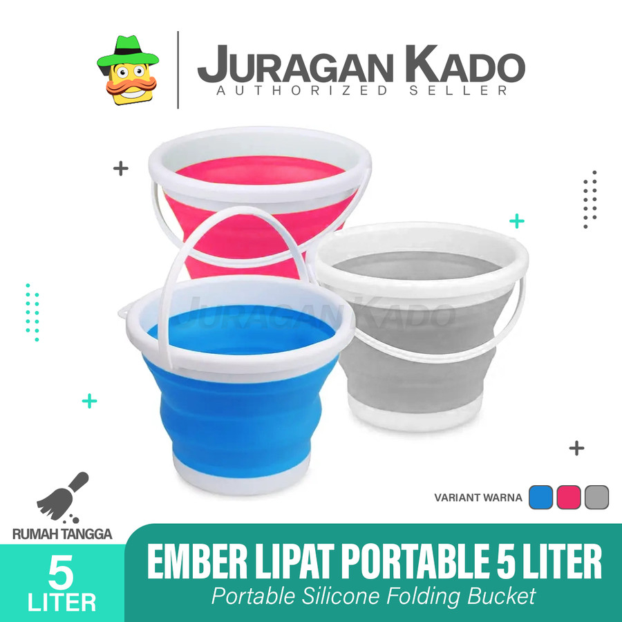 Jual Ember Lipat Portable 5Liter Ember Plastik Silikon Serbaguna dan ...