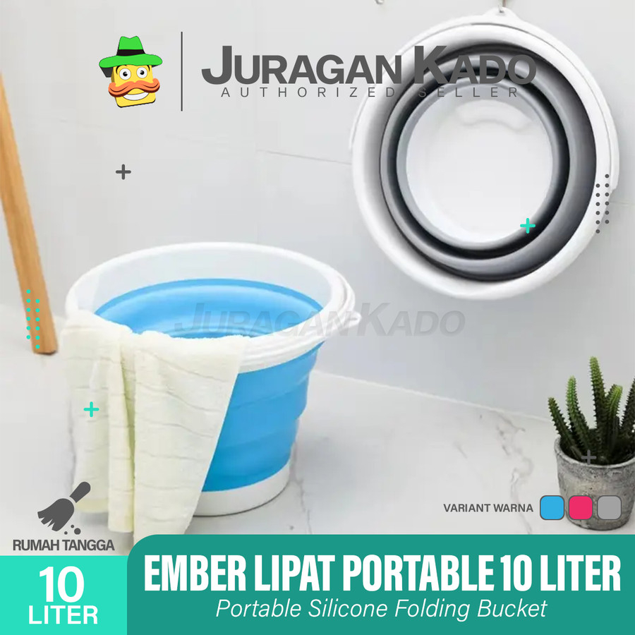 Jual Ember Lipat Portable 10 Liter Ember Sillicone Praktis Multifungsi ...