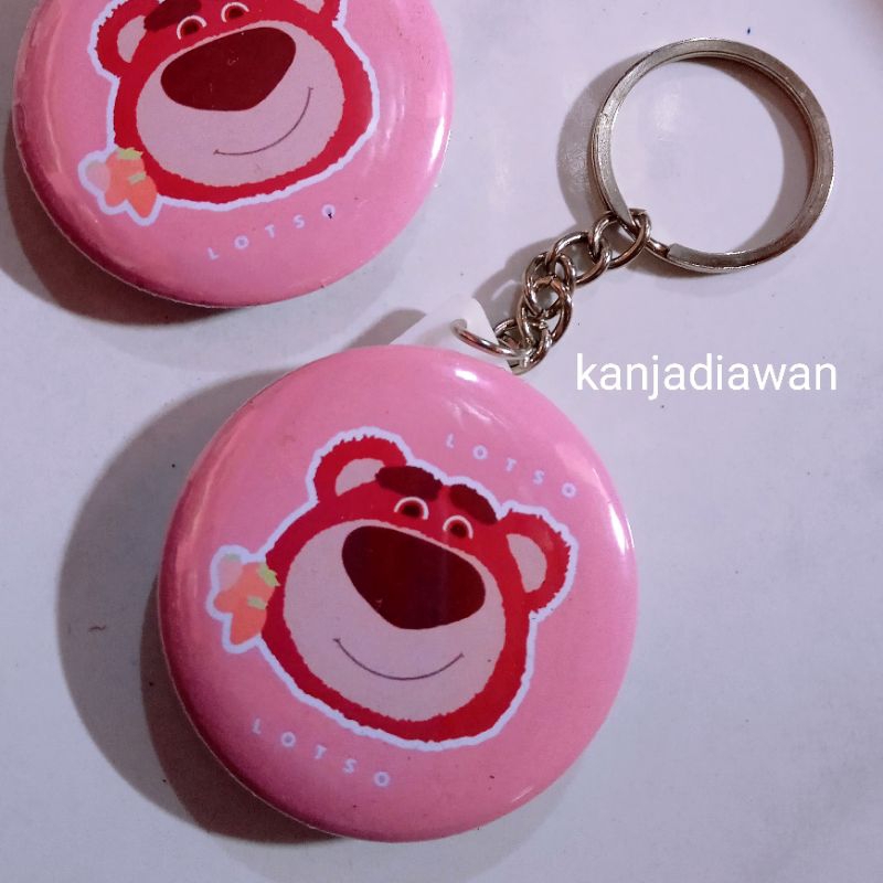 Jual Gantungan Kunci Lotso Toy Story Custom Carton Pink Bear | Shopee ...