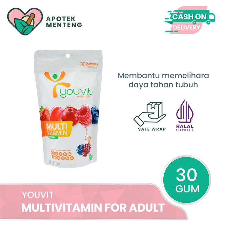 Jual Youvit Multivitamin For Adult 30 Gummies - Multivitamin Gummy Dewasa Rasa Mix Berry ...