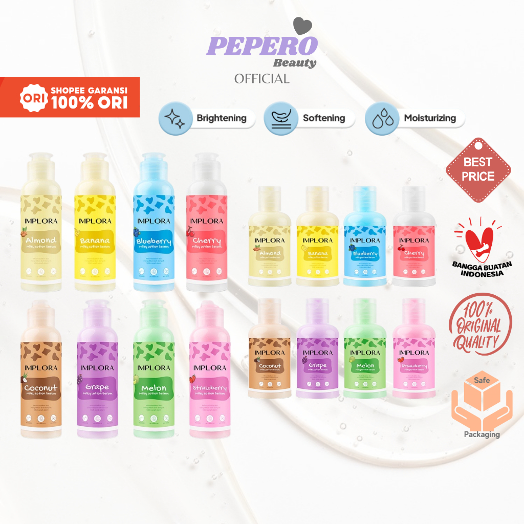 Jual IMPLORA Milky Lotion Serum 60ml | 100ml - Body Lotion | Shopee ...