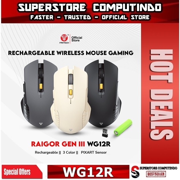Jual Fantech RAIGOR Gen III WG12R Rechargeable Mouse Wireless Gaming ...