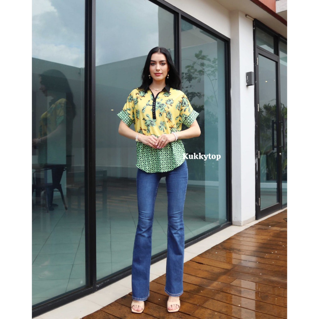 Jual Kukky Top Atasan Wanita Korean Style 6910 | Shopee Indonesia