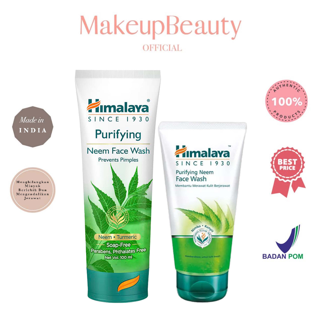 Jual HIMALAYA Purifying Neem Face Wash 100ml | 50ml - Sabun Cuci Muka Untuk Jerawat Acne ...