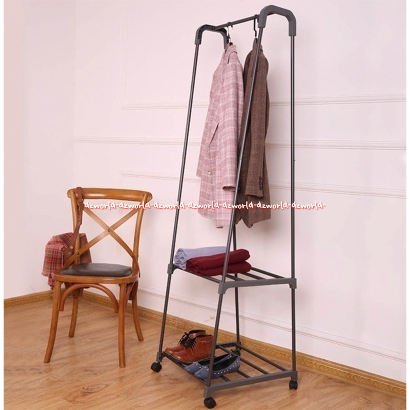 Jual Stora Clothes Hanger Gantungan Dan Rak Pakaian Baju Dengan Roda 2 ...