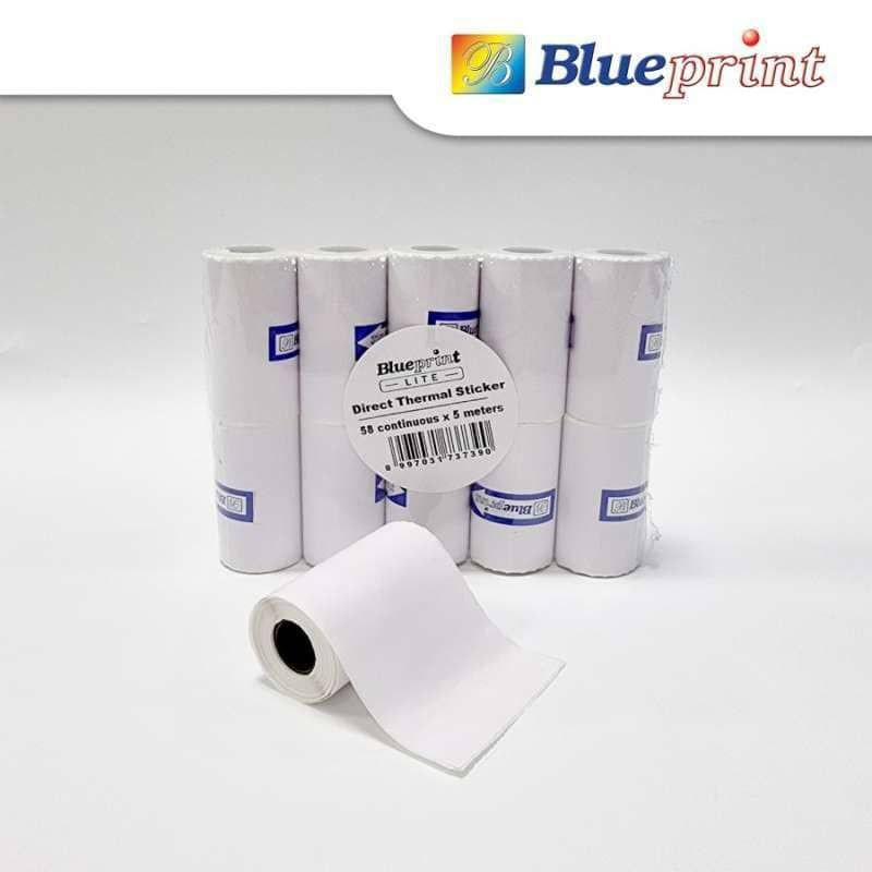 Jual Direct Thermal Sticker Blueprint Lite 58 Continuous (1 Roll ...