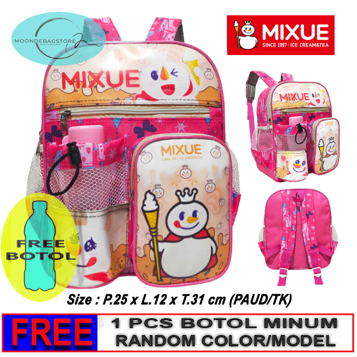 Jual Tas Ransel Mini Anak Sekolah PAUD/TK Karakter MIXUE free botol ...