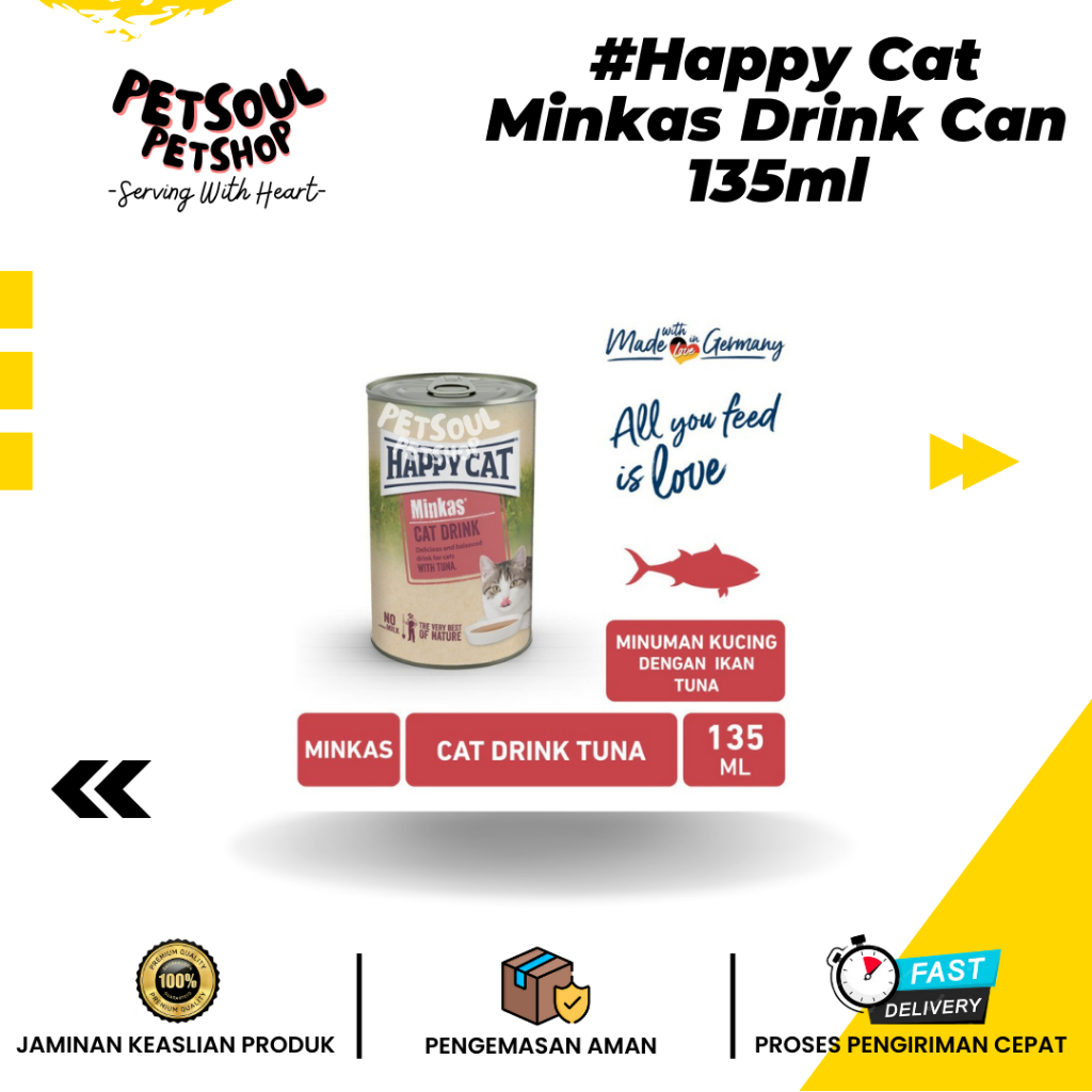 Jual Happy Cat Minkas Drink Can 135ml Minuman Kucing Supplemen Minum Kucing | Shopee Indonesia