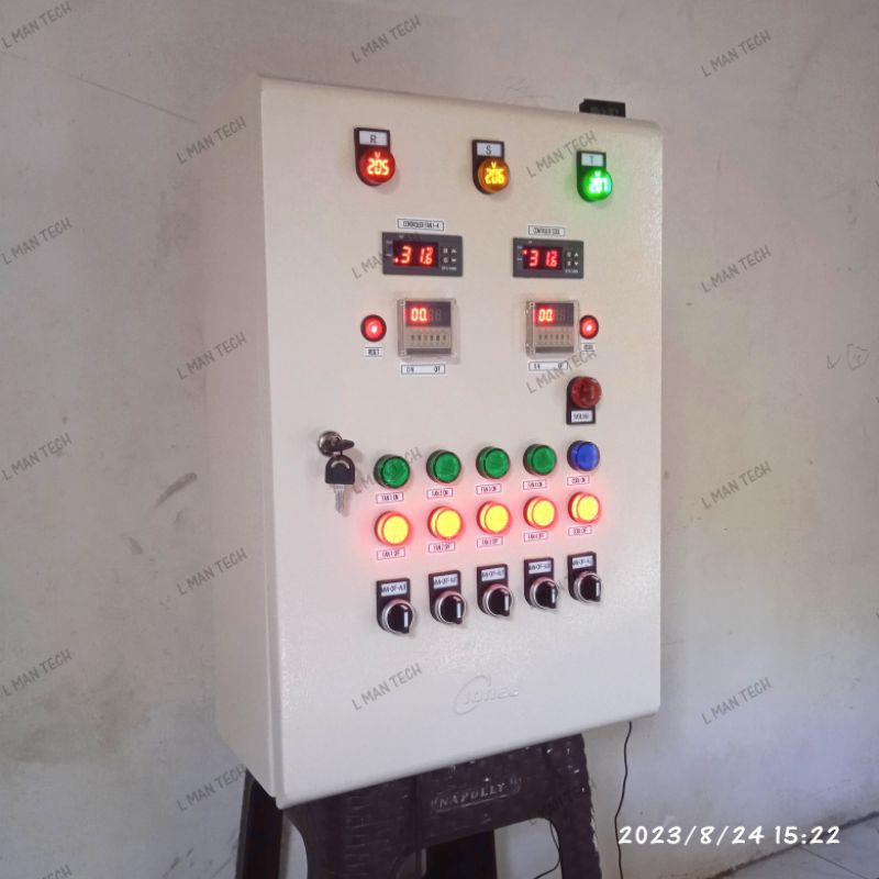 Jual Panel blower Kandang ayam 4 blower 1 Cool Listrik 3 Phase CHINT ...