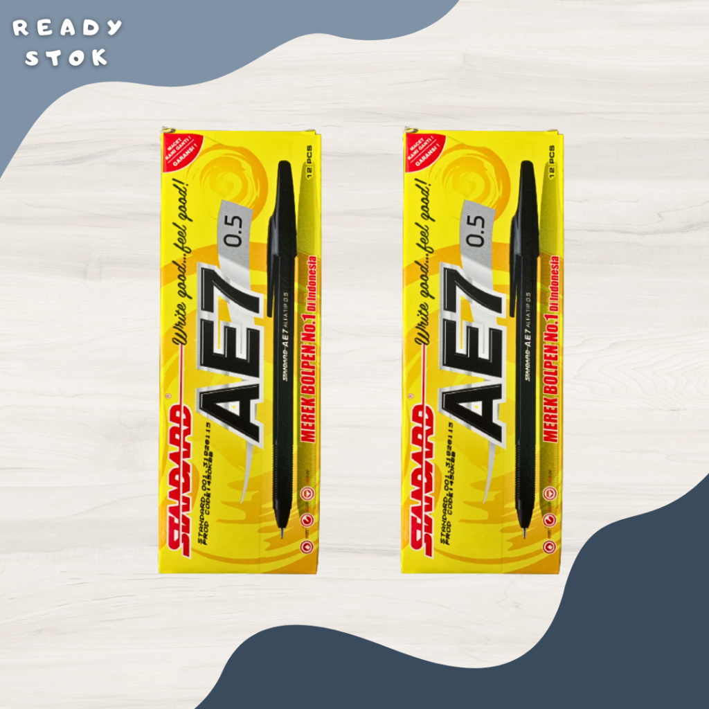 Jual PENA/STANDARD HITAM/PULPEN/BALL PEN STANDARD AE7 HITAM (PCS) | Shopee Indonesia