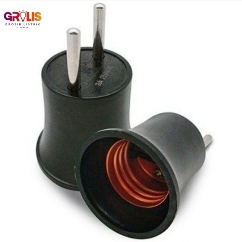 Jual LM 6704 Fitting Colok E27 Colokan Fitting Lampu Tidur Hitam Putih ...