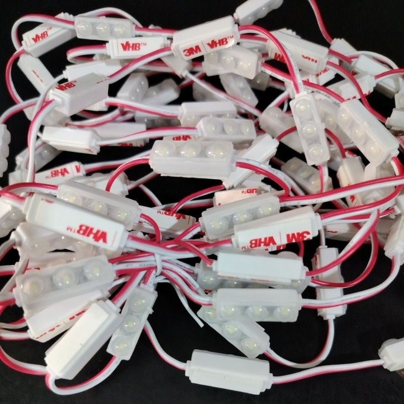 Jual lampu led modul mini 3 mata DC 12V 0.6W putih cool white harga 50pc | Shopee Indonesia