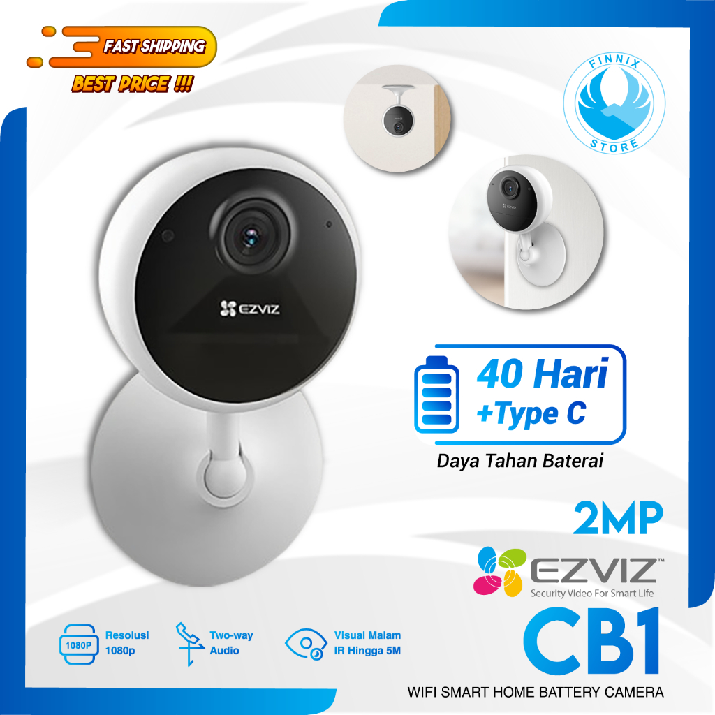 Jual Ezviz CB1 Smart Home Battery WiFi IP Camera CCTV Indoor Type C ...
