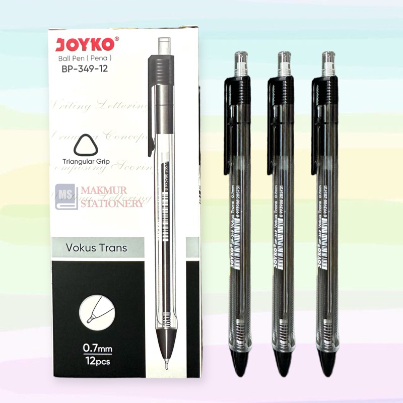 Jual Pulpen / Ballpoint / Pen Joyko Vokus Trans BP-349 (12 Pcs ...