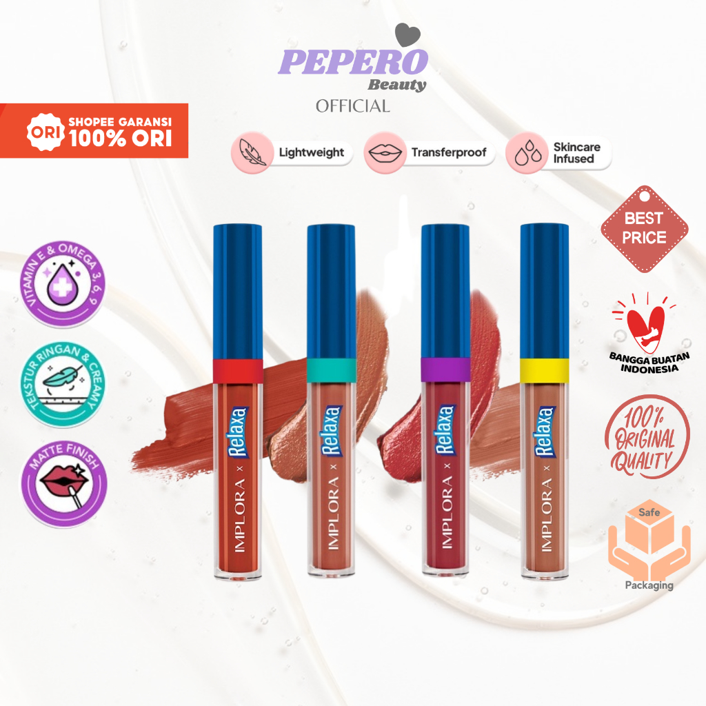 Jual IMPLORA X RELAXA Matte Lipcream Limited Edition | Shopee Indonesia