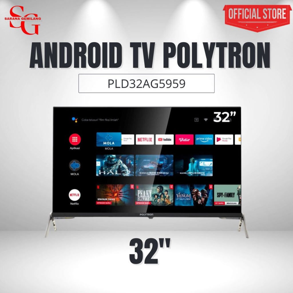 Jual POLYTRON ANDROID TV PLD 32RG9059 32 INCH SMART TV PLD32RG9059 | Shopee Indonesia
