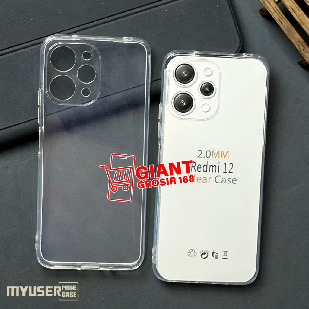 Jual REDMI 12 4G CASE CLEAR HD 2.0mm CASE BENING TRANSPARAN REDMI 12 4G ...